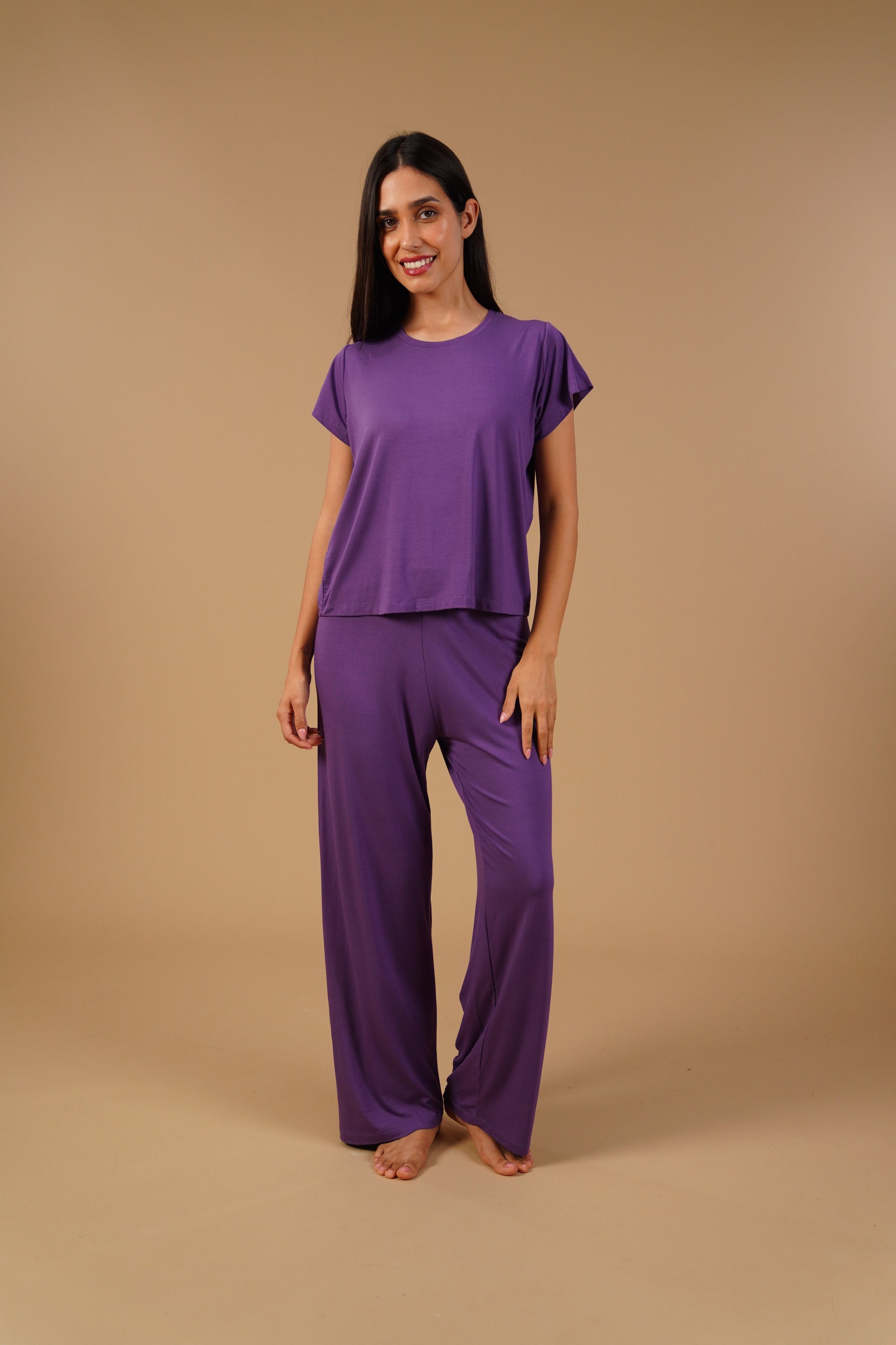 Periwinkle Lucy Butter-Soft Modal Knit Women's Pajama Set – Massio